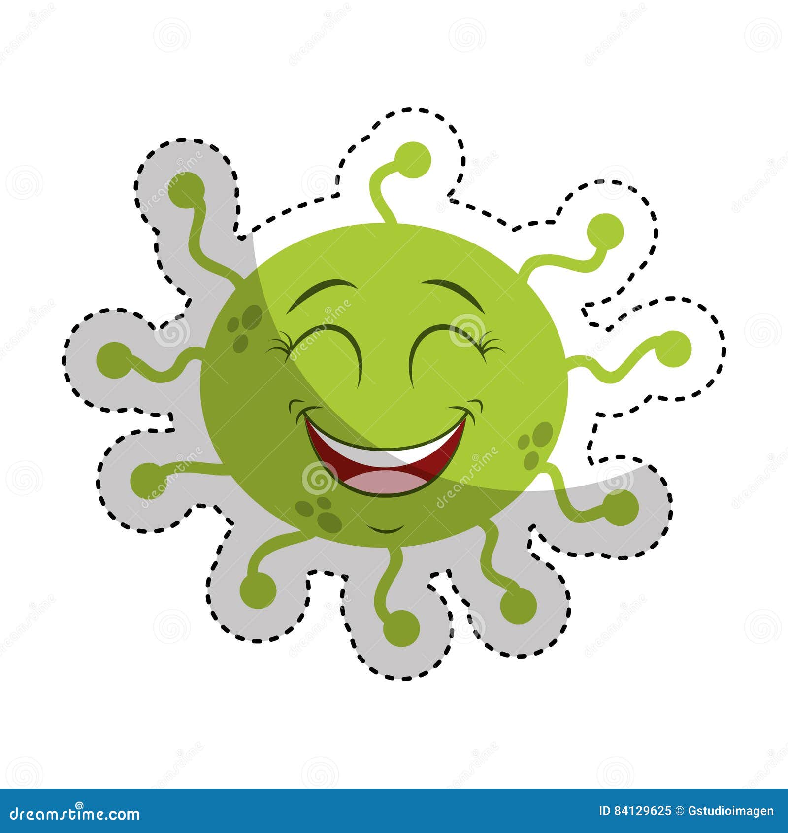 Bacterium Comic Character Icon Stock Illustration - Illustration of ...