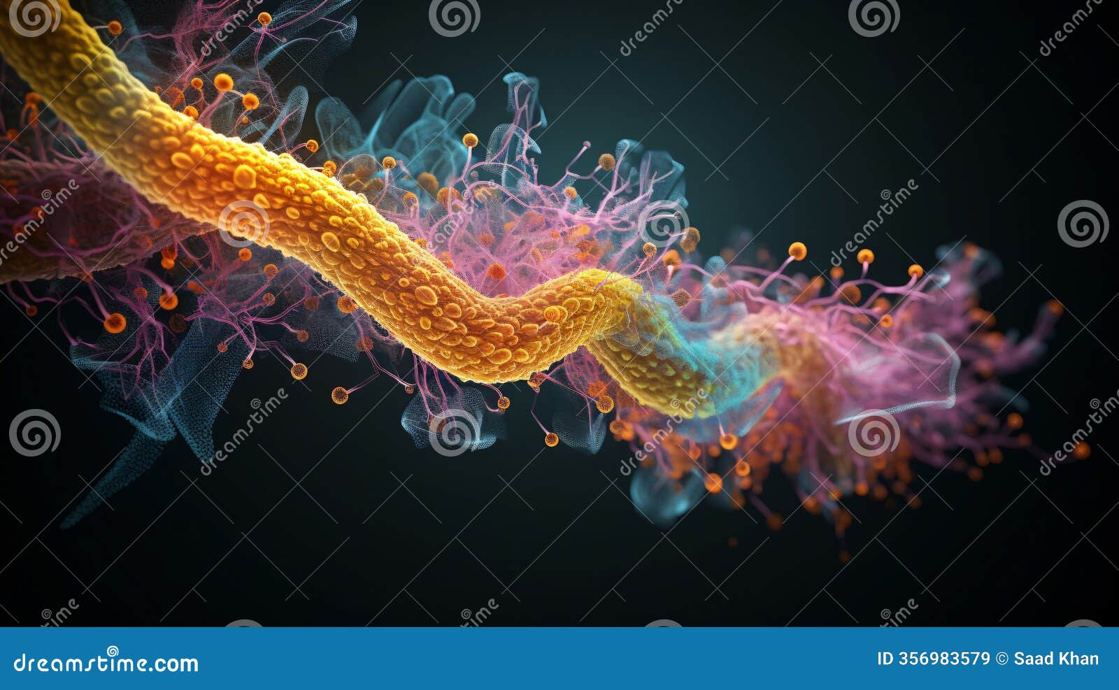 Detailed 3D Render of Helicobacter Pylori Bacterium for Medical ...