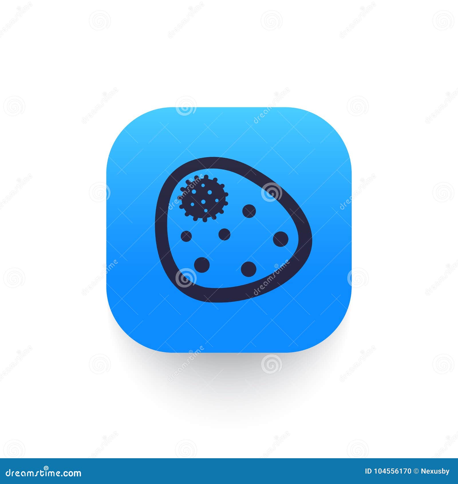 Bacterium, Microbe Icon, Vector Pictogram Stock Vector - Illustration ...