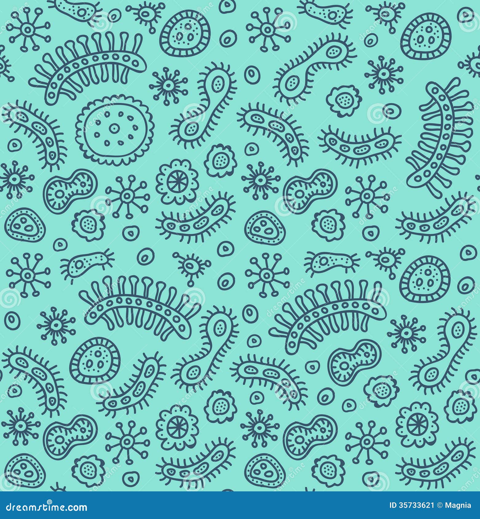 Bacterium Patten Cartoon Vector | CartoonDealer.com #35733621