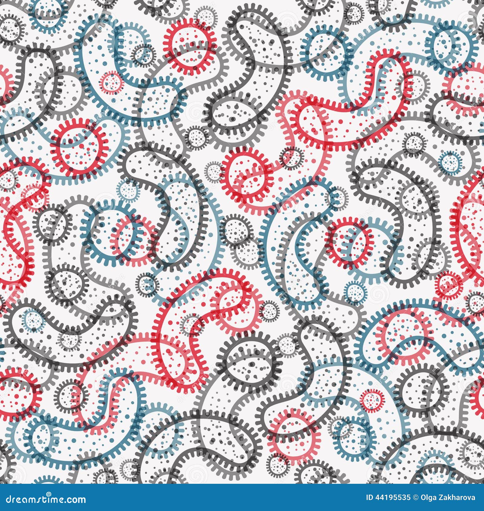 Bacterium Seamless Pattern stock illustration. Illustration of ...