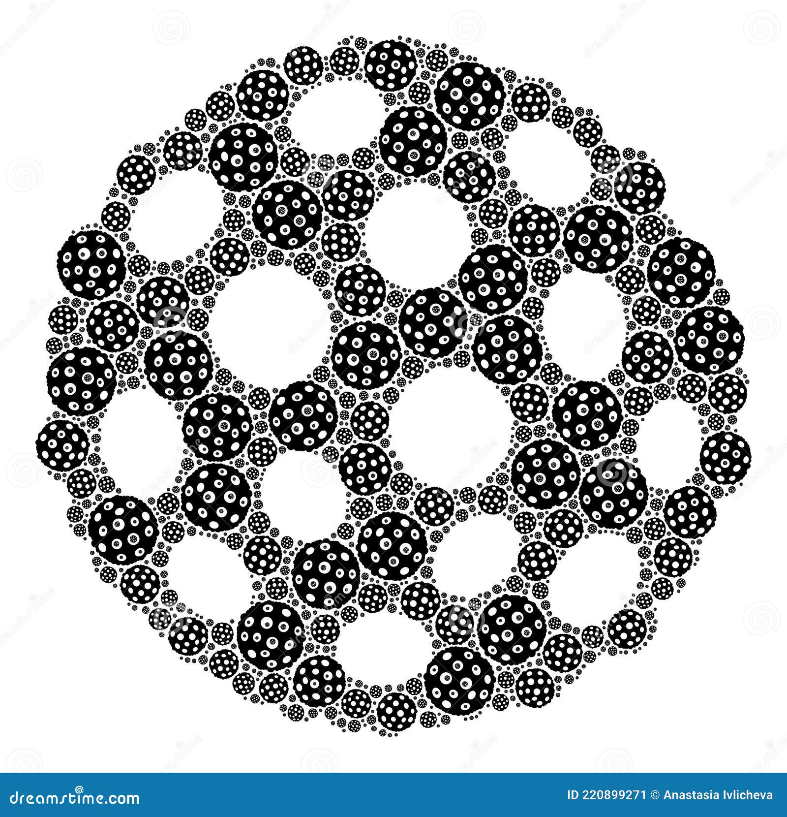 Bacterium Spore Recursive Mosaic Of Bacterium Spore Icons Cartoon ...