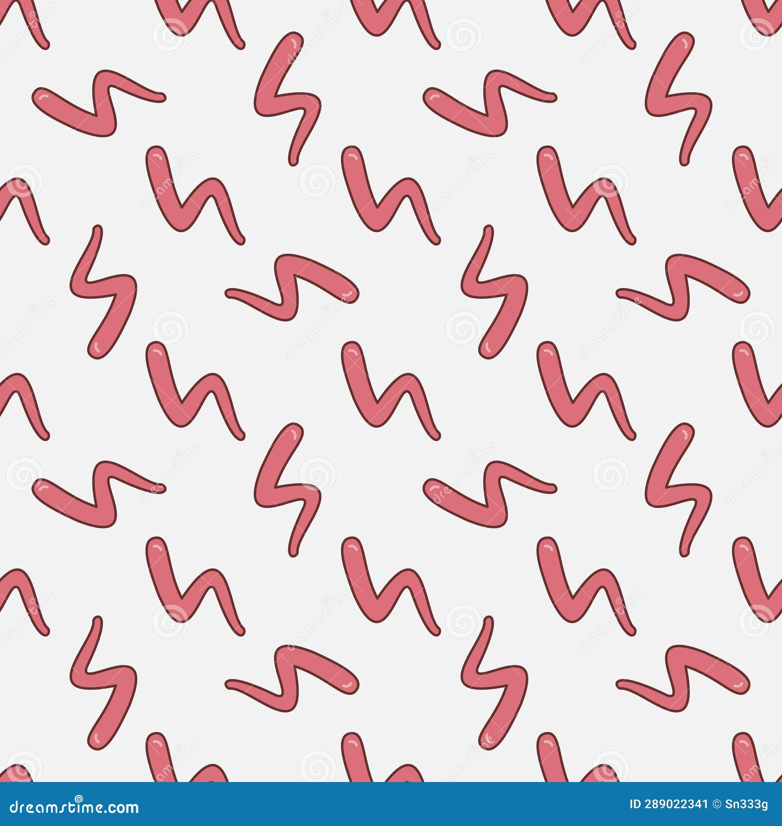 Bacterium Vector Worm Concept Red Seamless Pattern Stock Vector ...