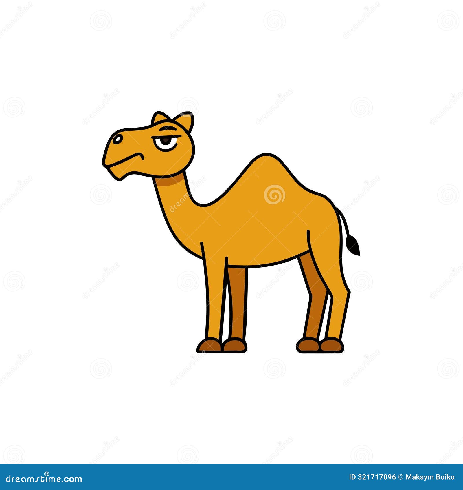 Bactrian Camel Angry Icon Vector Illustration Stock Vector ...