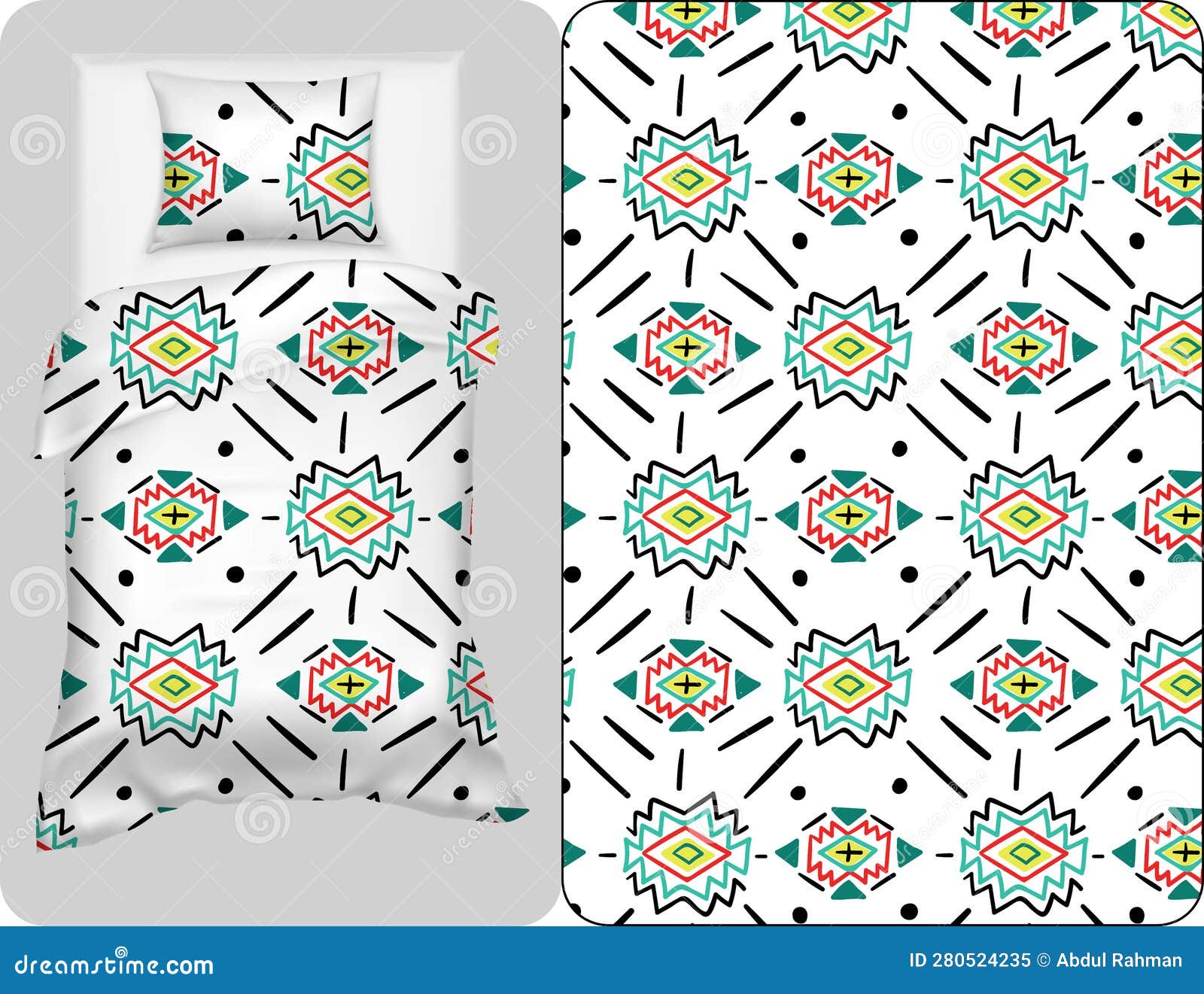 Multi Colors Design Pattern Hand Made Stock Illustration - Illustration ...
