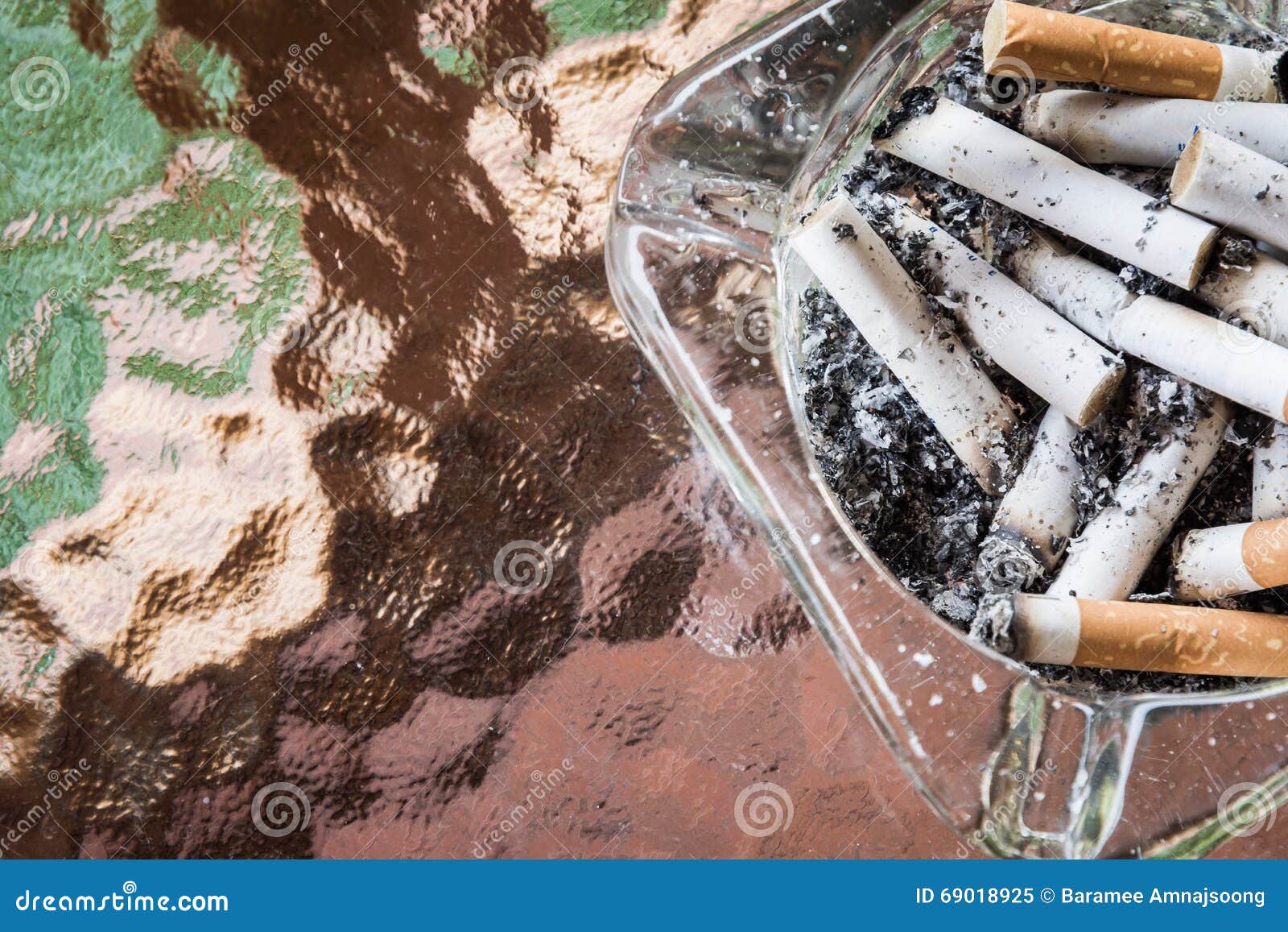 Bad Addiction. Ashtray and Cigarettes Close-up Stock Image - Image of ...