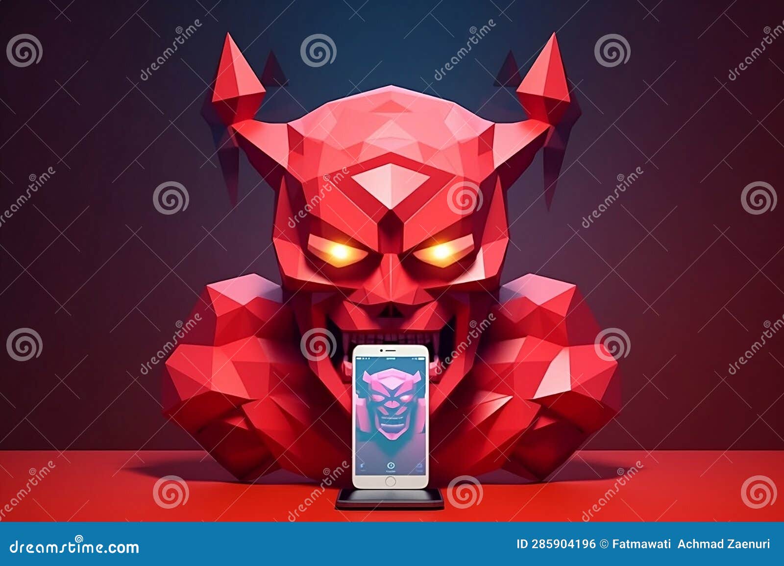 Bad Ai Controlling World with Devil with 3d Render Image Graphic ...