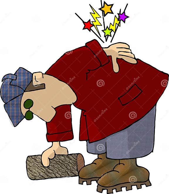Bad back stock illustration. Illustration of comic, humor - 44309