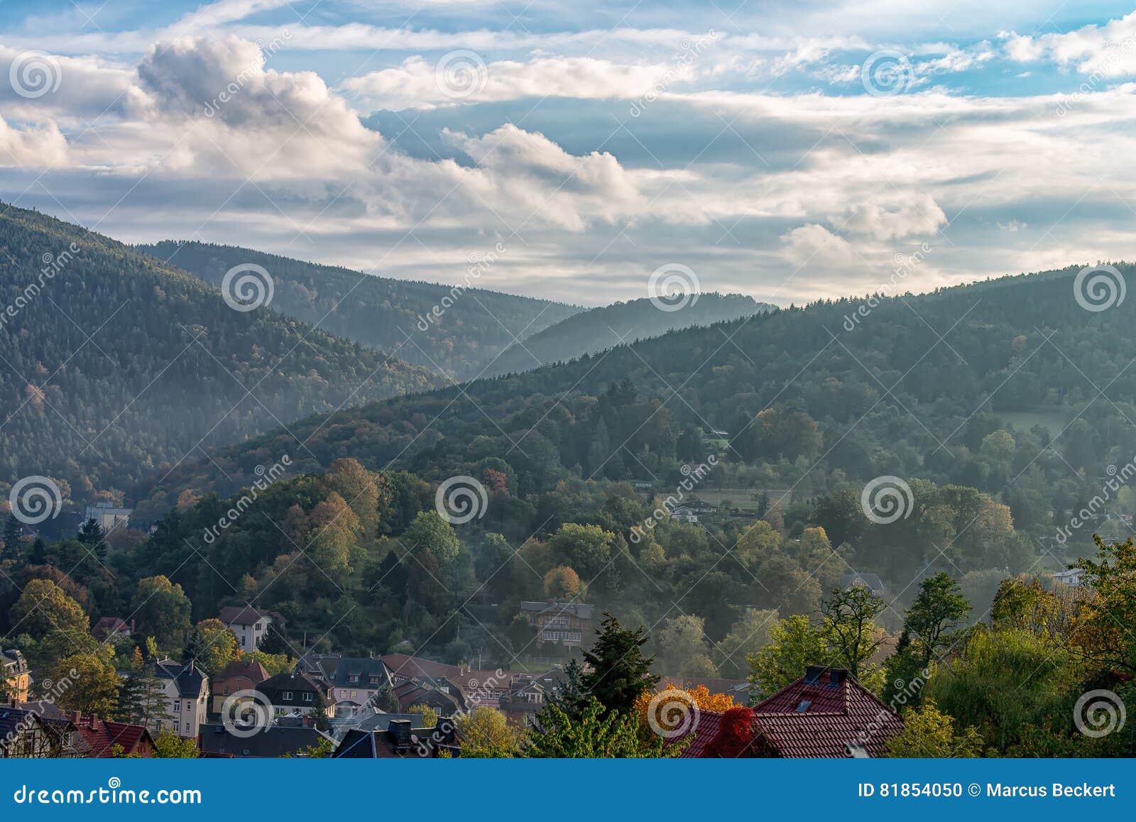Bad Blankenburg from above stock photo. Image of historic - 81854050