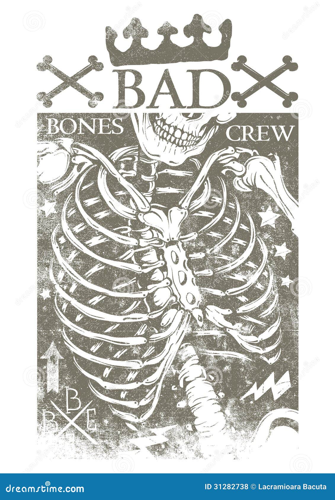 Bad bones crew stock vector. Illustration of grunge, angel - 31282738