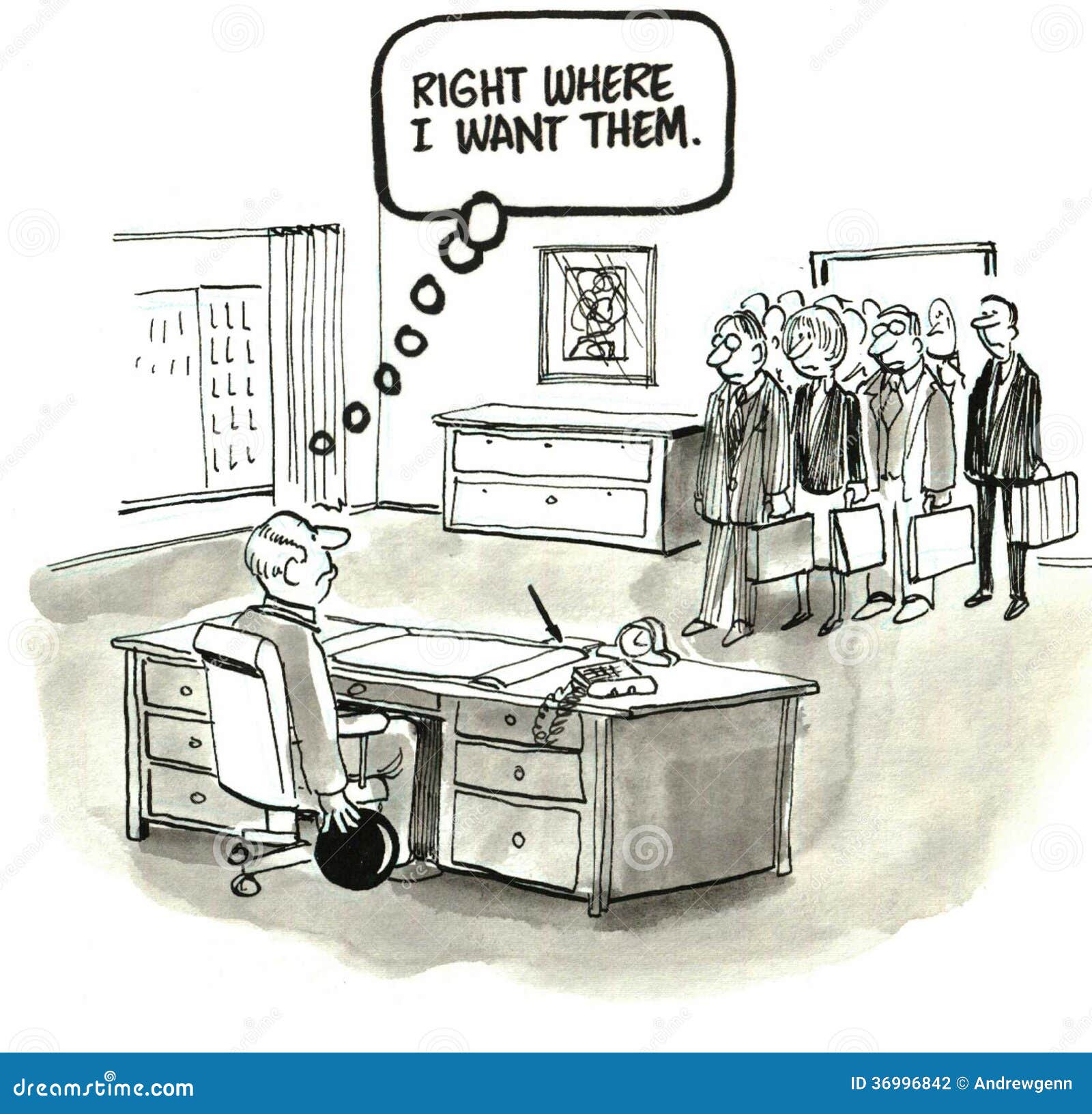 Bad Female Boss Cartoon