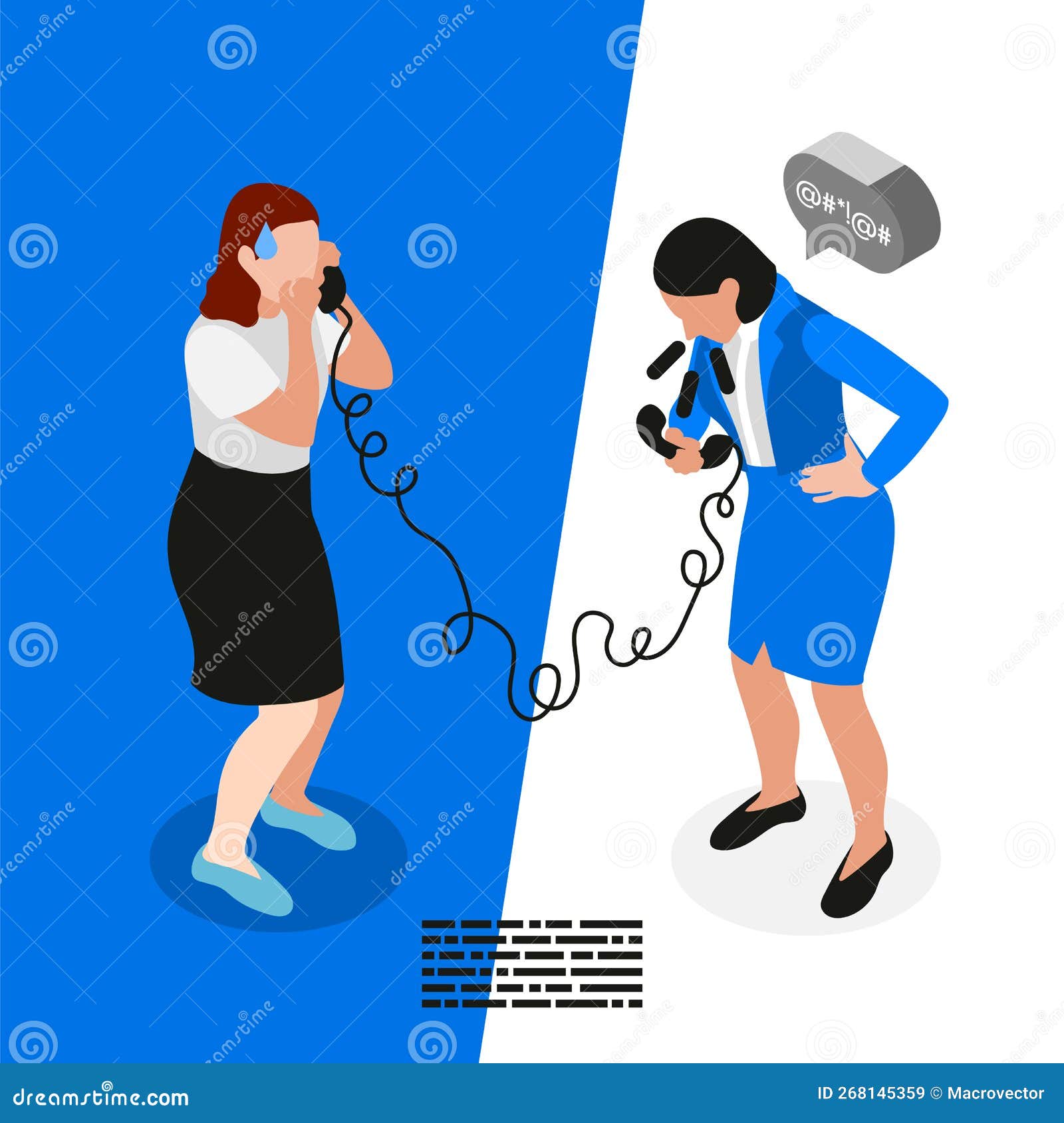 Bad Boss Isometric Concept stock vector. Illustration of isometric ...