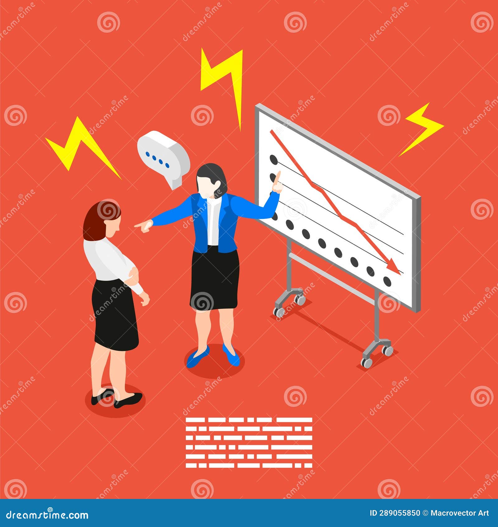 Bad Boss Isometric Red Composition Stock Vector - Illustration of ...