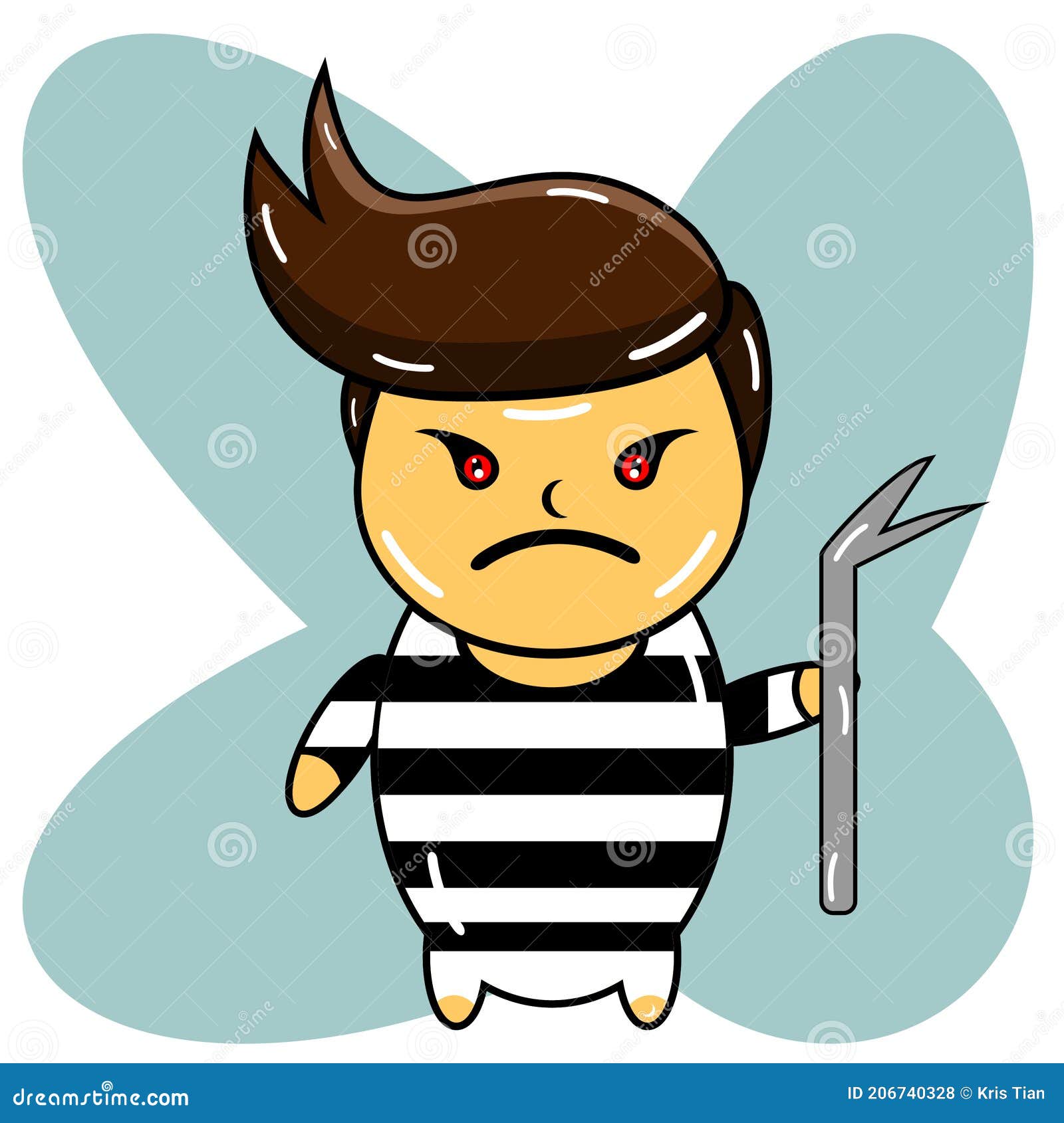 3d Convict Trying To Lift Ball And Chain Royalty-Free Cartoon ...