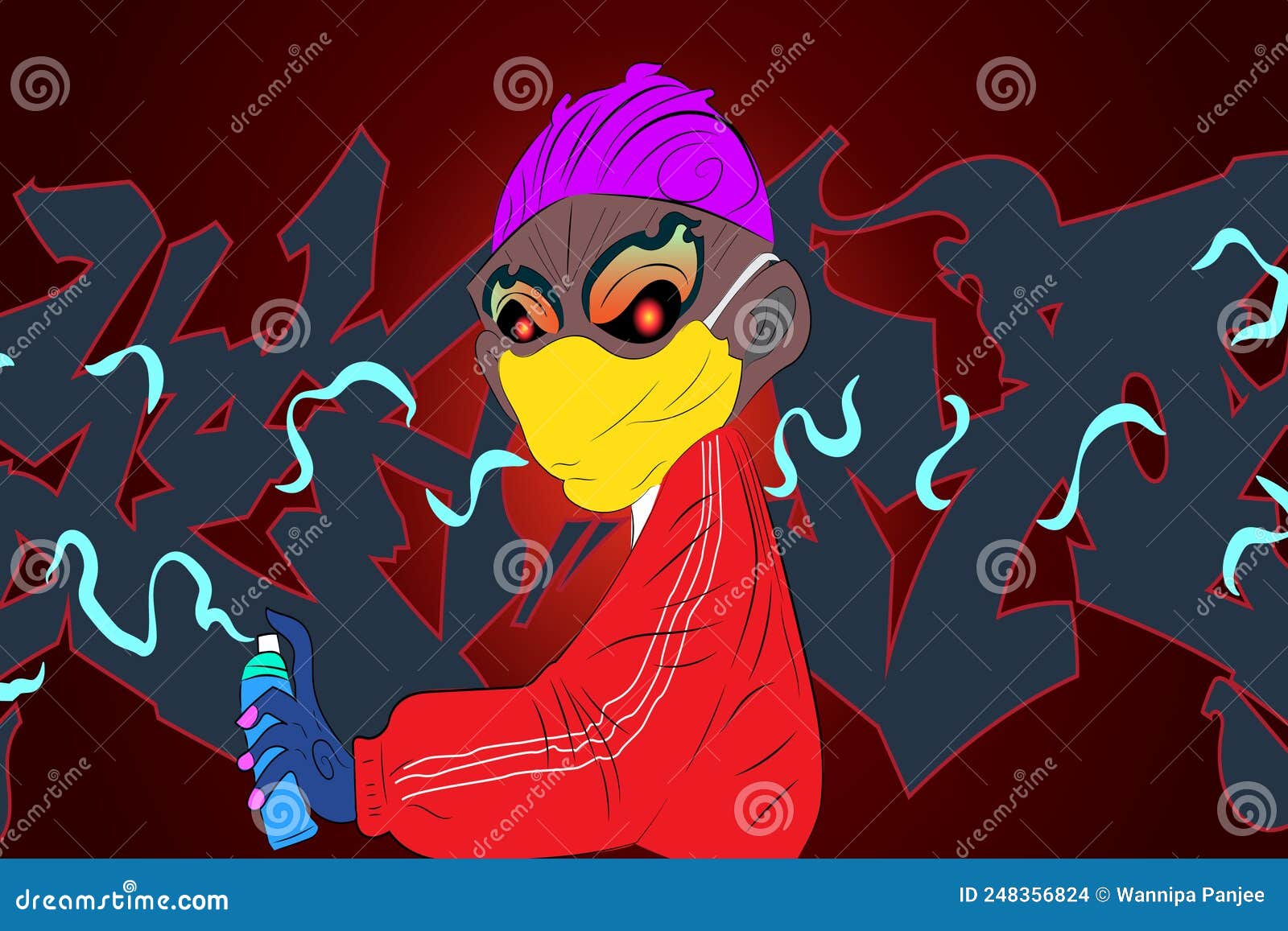 Bad boy. stock vector. Illustration of beauty, chaotic - 248356824