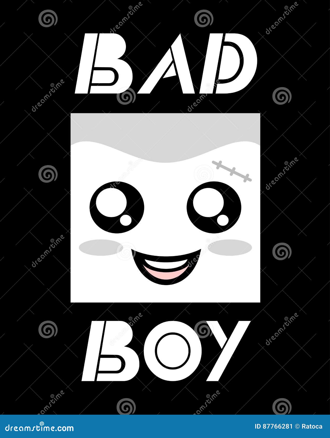 Bad boy icon stock vector. Illustration of creative, emotion - 87766281
