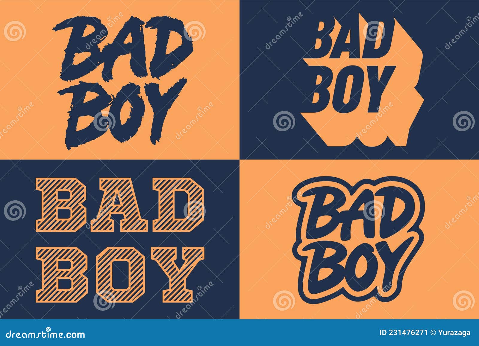 Bad Boy lettering design stock vector. Illustration of script - 231476271