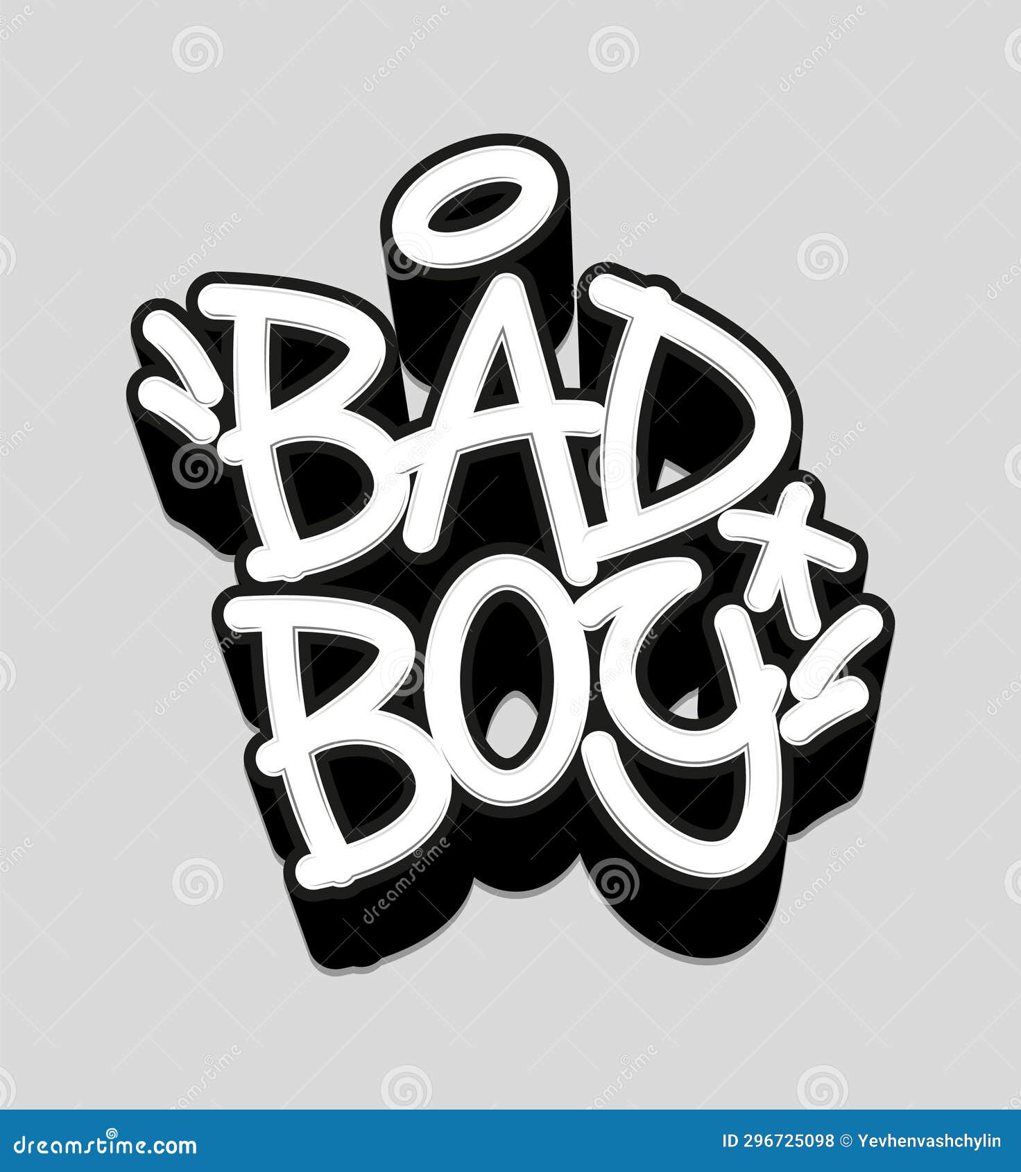 Bad Boy Tag Graffiti Style Label Lettering. Vector Illustration Stock ...