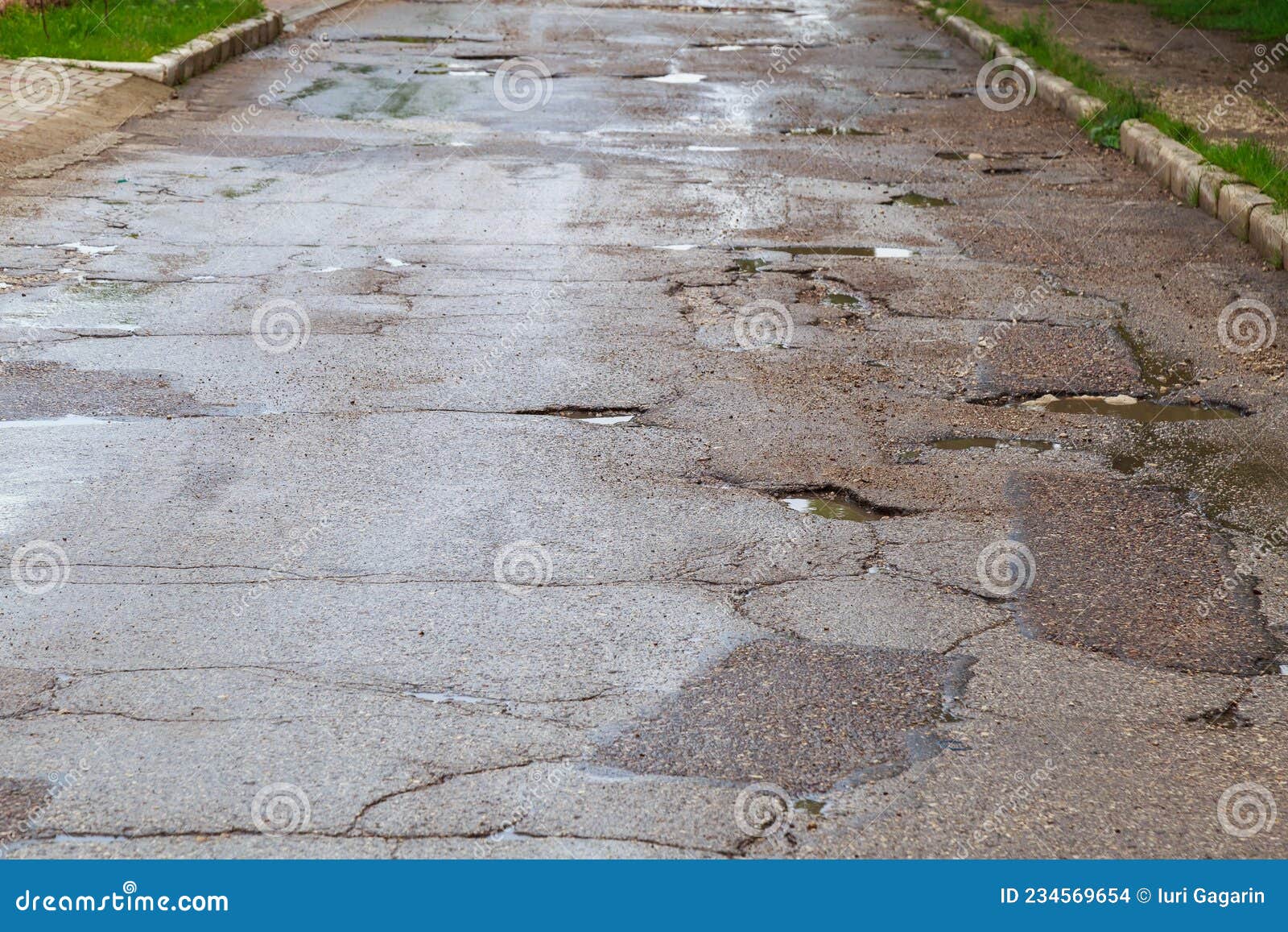 Bad Bumpy Road. Background with Copy Space for Text Stock Photo - Image ...