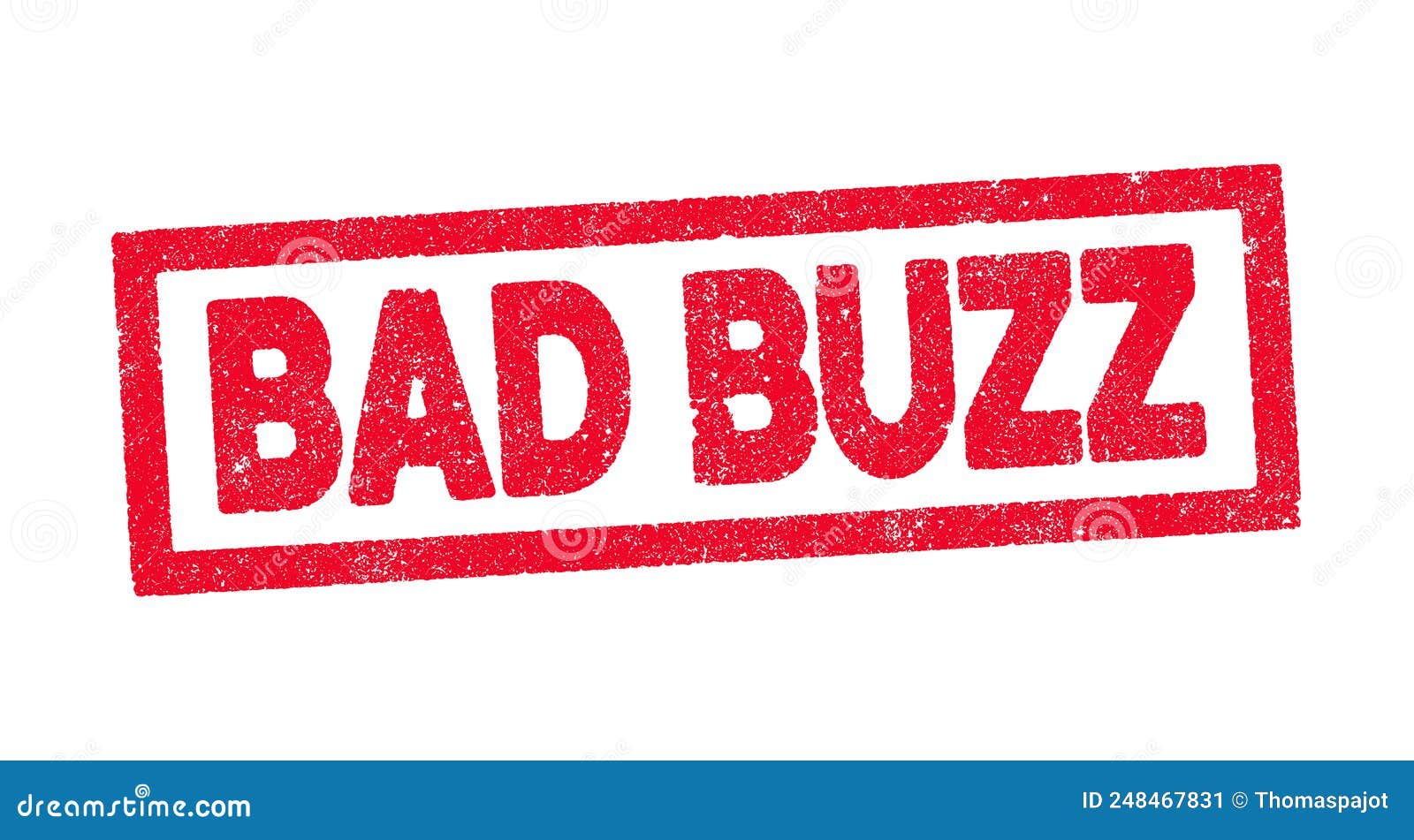 Bad Buzz Red Ink Stamp Cartoon Vector | CartoonDealer.com #248467831