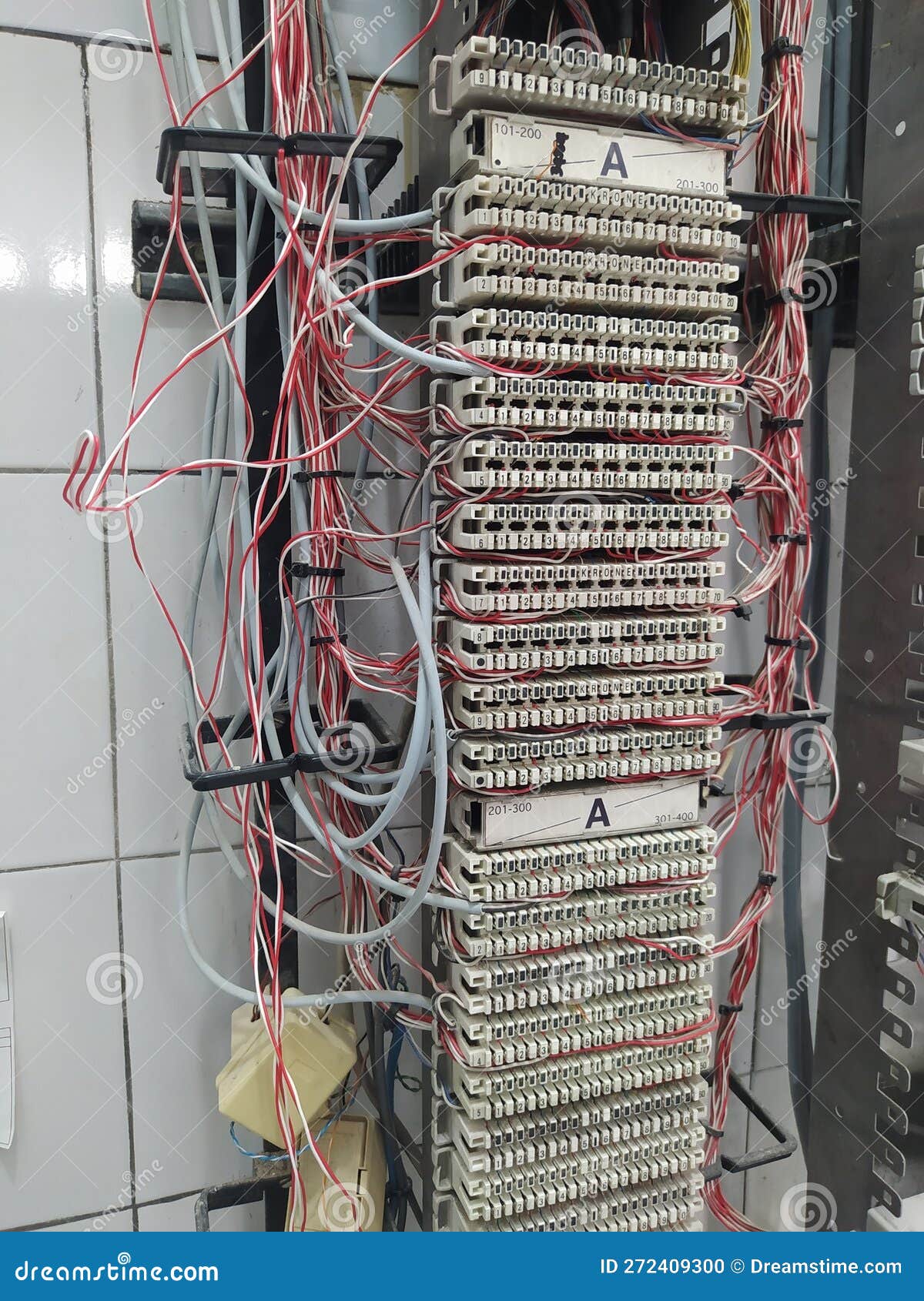 Bad cable termination path stock photo. Image of engineer - 272409300