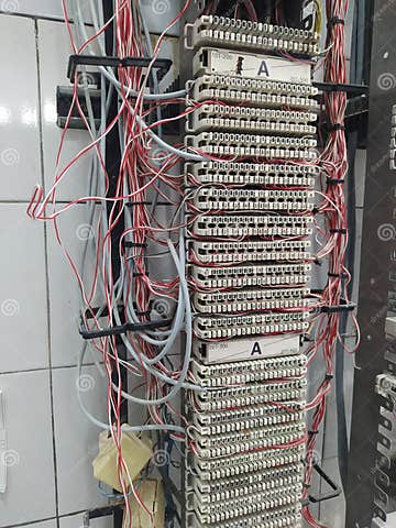 Bad cable termination path stock photo. Image of engineer - 272409300