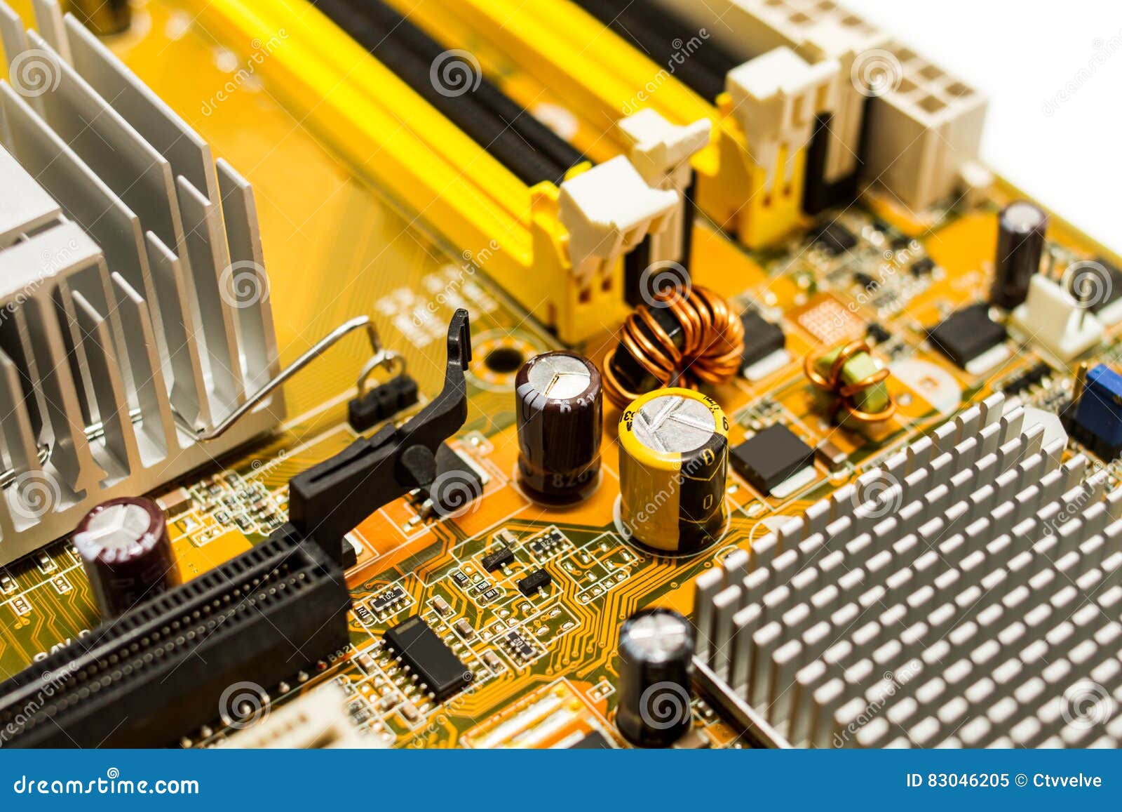 Motherboard Capacitor Stock Photo | CartoonDealer.com #74413392