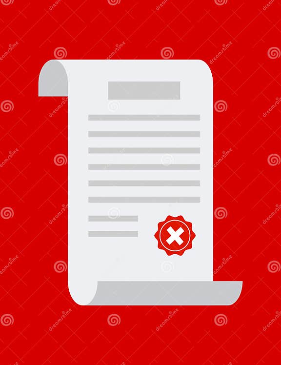 Bad Certificate Illustration. Vector Illustration Stock Vector ...