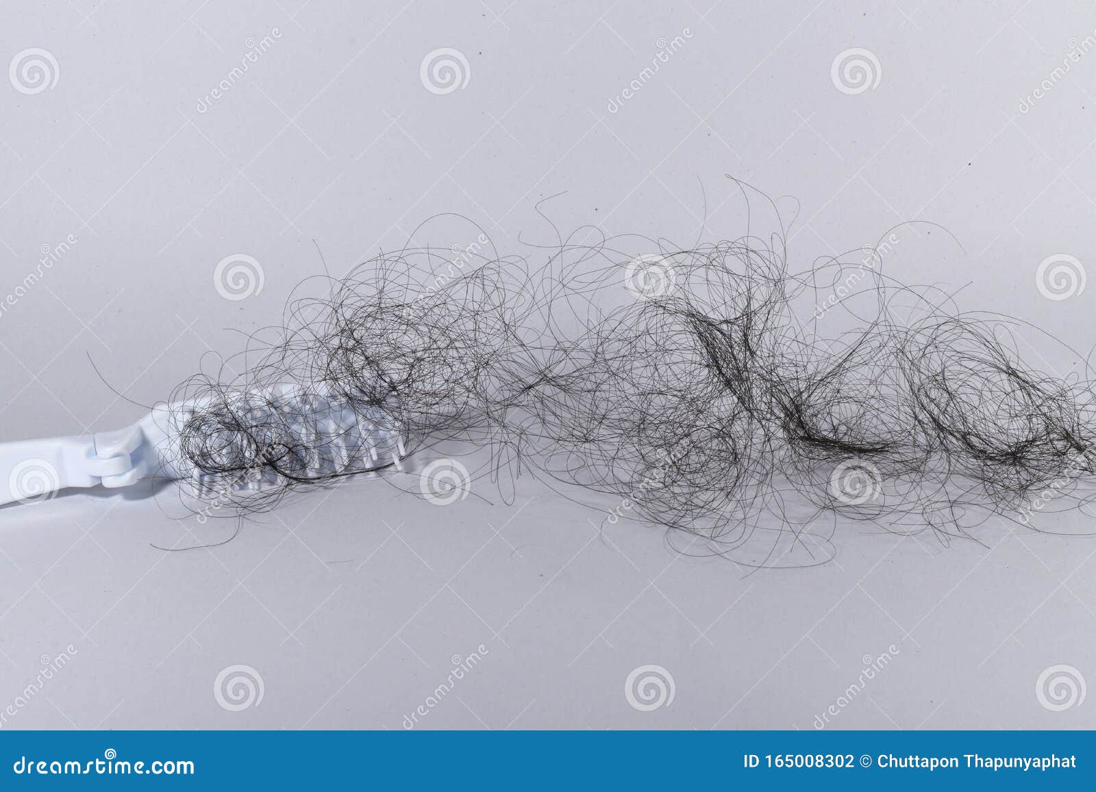 Bad Combing Causes Hair Damage Hair Loss Problems are Many Stock Photo ...