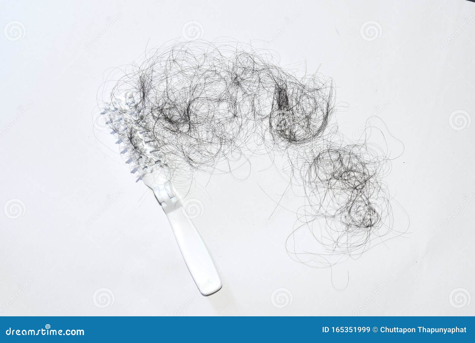 Bad Combing Causes Hair Damage Hair Loss Problems are Many Stock Image ...