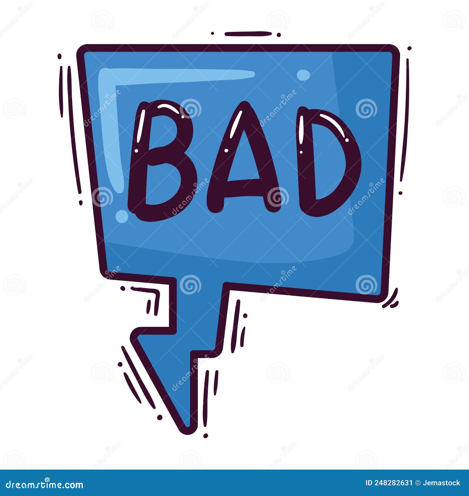 Bad comic expression word stock vector. Illustration of blue - 248282631