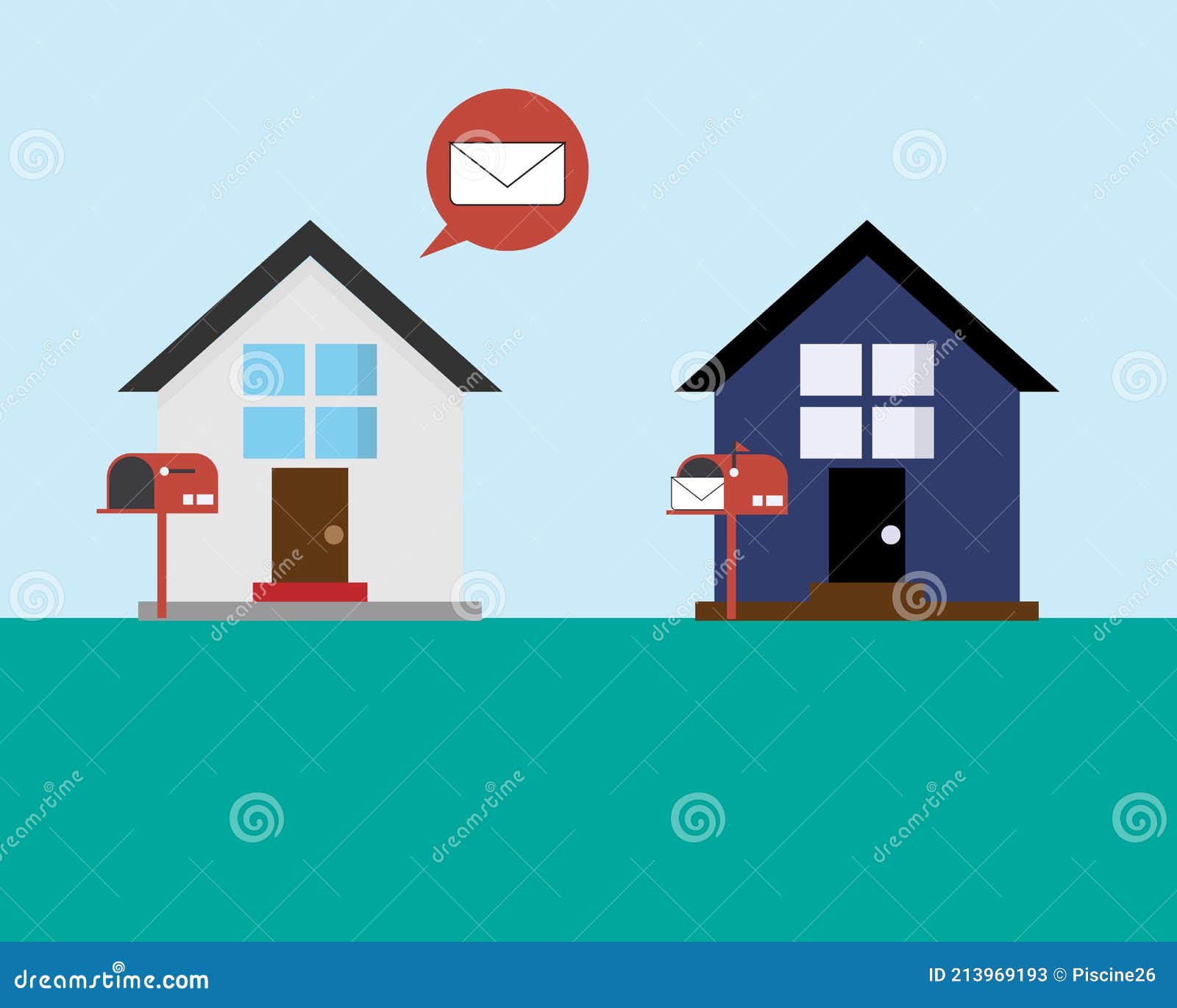 Sending Letter To Mail Box Coloring Book Vector | CartoonDealer.com ... Sending Letter To Mail Box Coloring Book Vector | CartoonDealer.com ...
