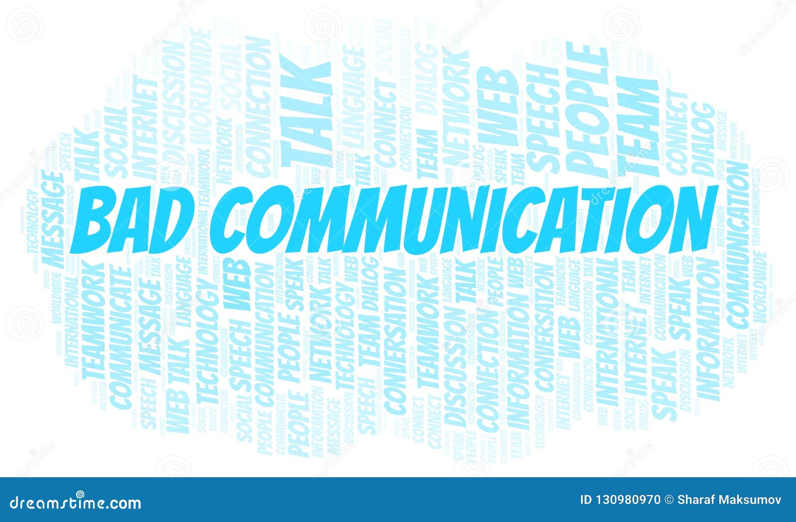 Bad Communication Word Cloud. Stock Illustration - Illustration of ...