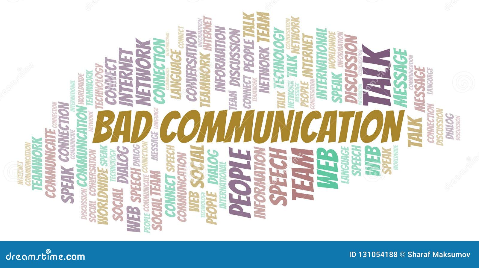 Bad Communication Word Cloud. Stock Illustration - Illustration of ...