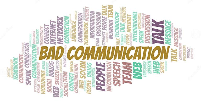 Bad Communication Word Cloud. Stock Illustration - Illustration of ...
