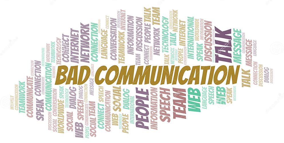 Bad Communication Word Cloud. Stock Illustration - Illustration of ...