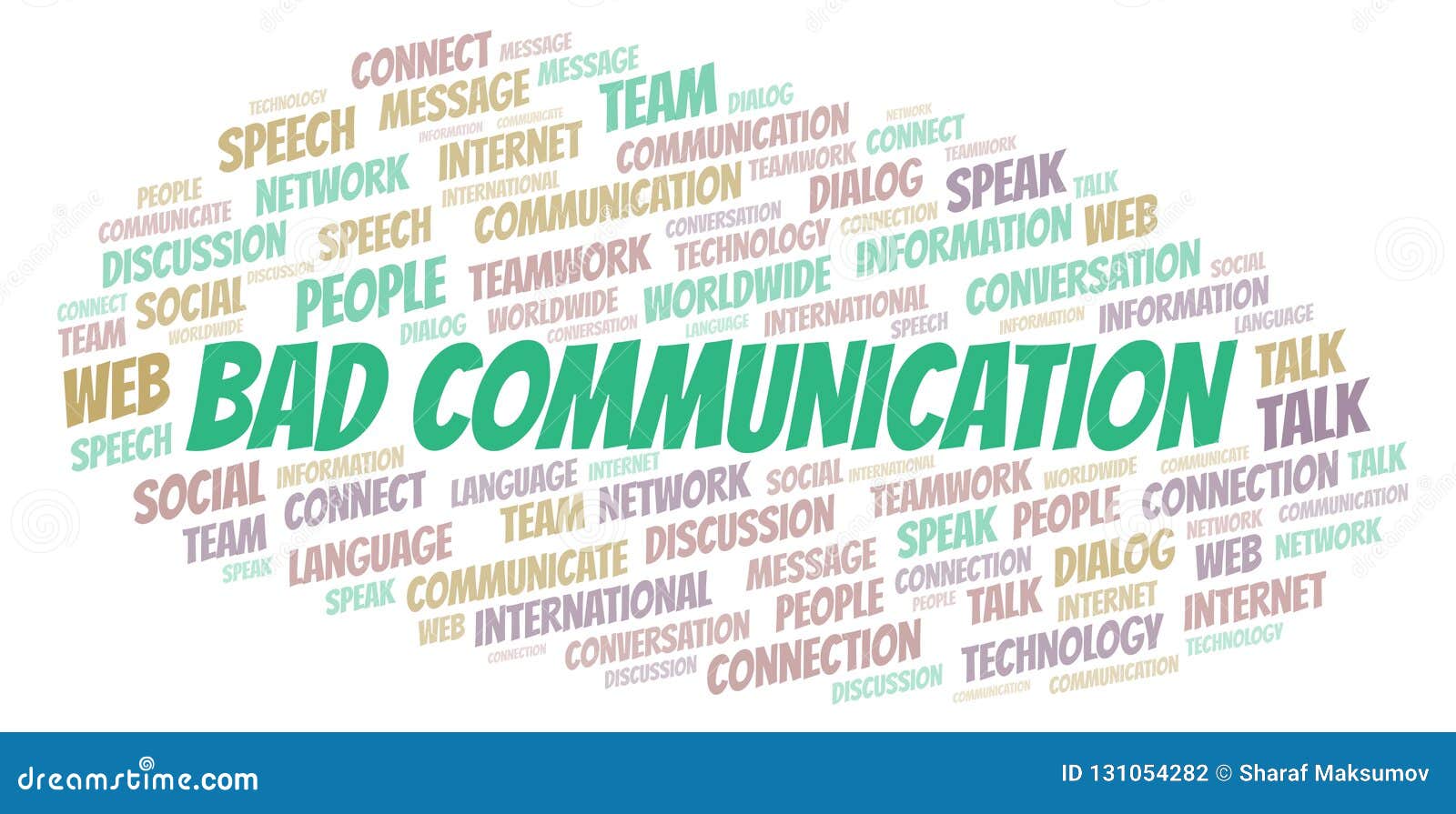 Bad Communication Word Cloud. Stock Illustration - Illustration of ...