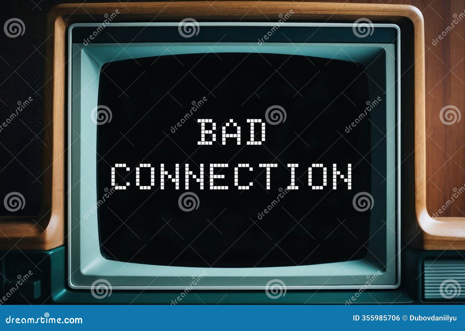 BAD CONNECTION Word Text on Tv Screen Stock Illustration - Illustration ...