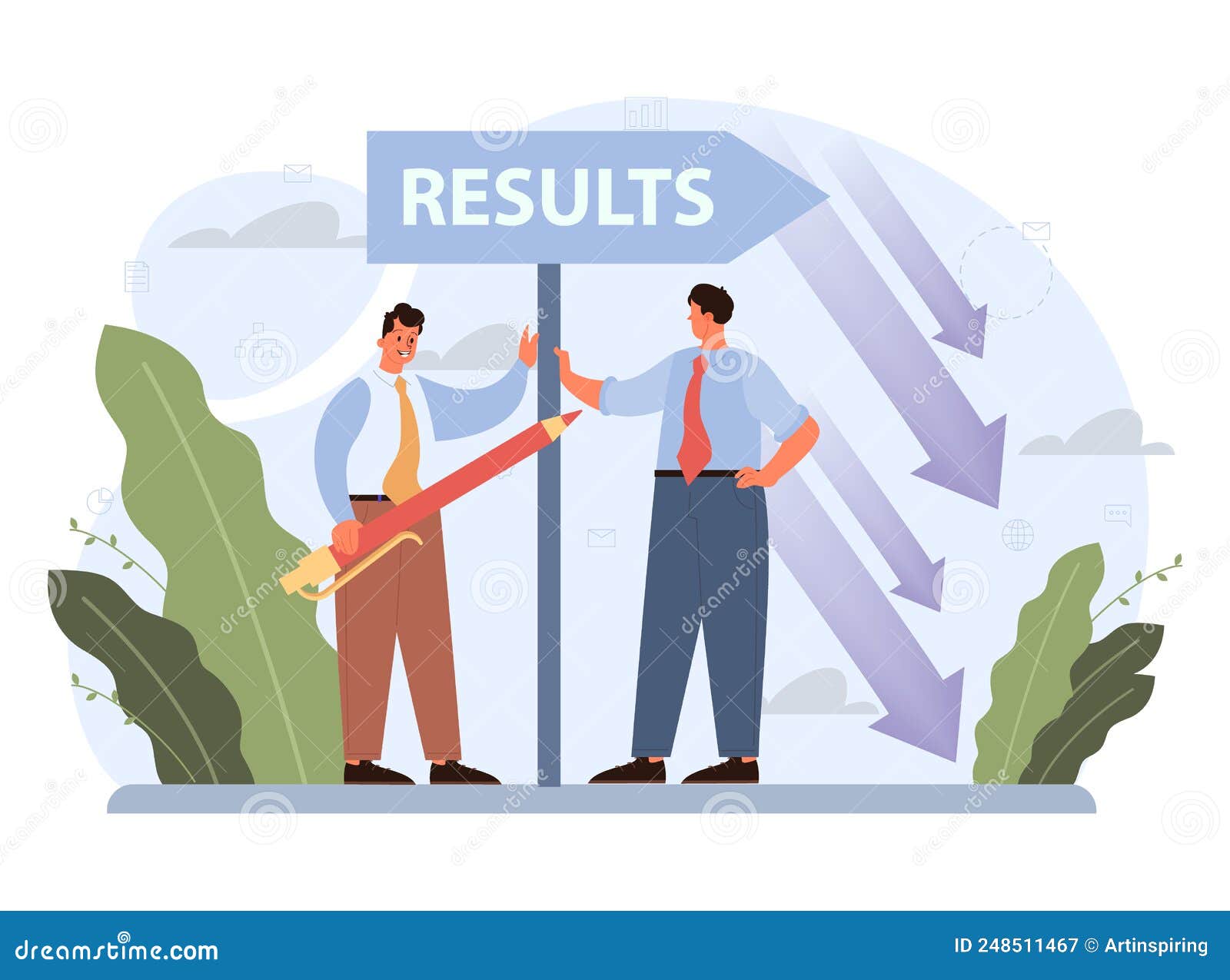 Bad Consequences Concept. Business Character Making Action Stock Vector ...