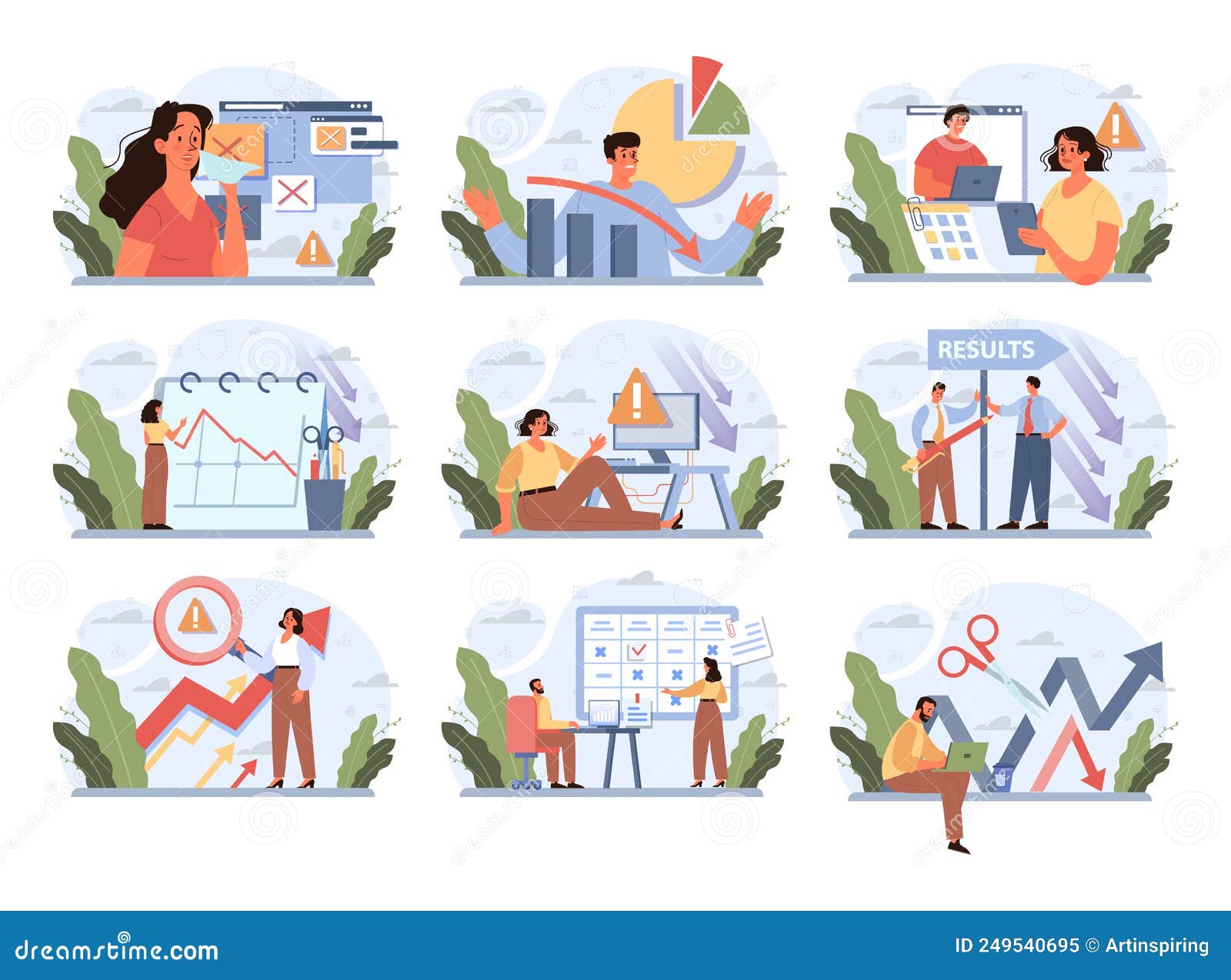 Consequences Concept. Character Making Action And Dealing Cartoon ...