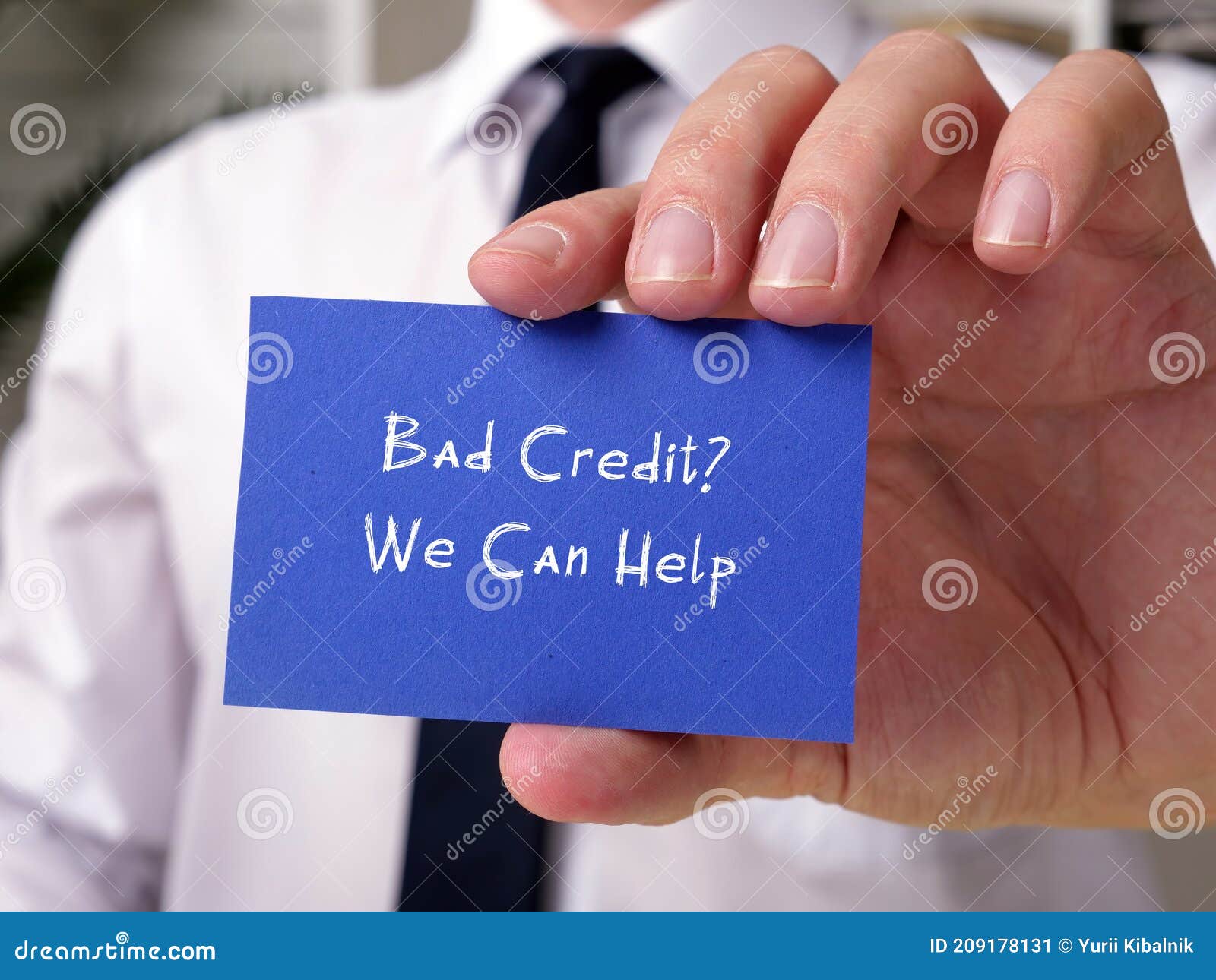 Bad Credit? we Can Help Phrase on the Sheet Stock Image - Image of home ...