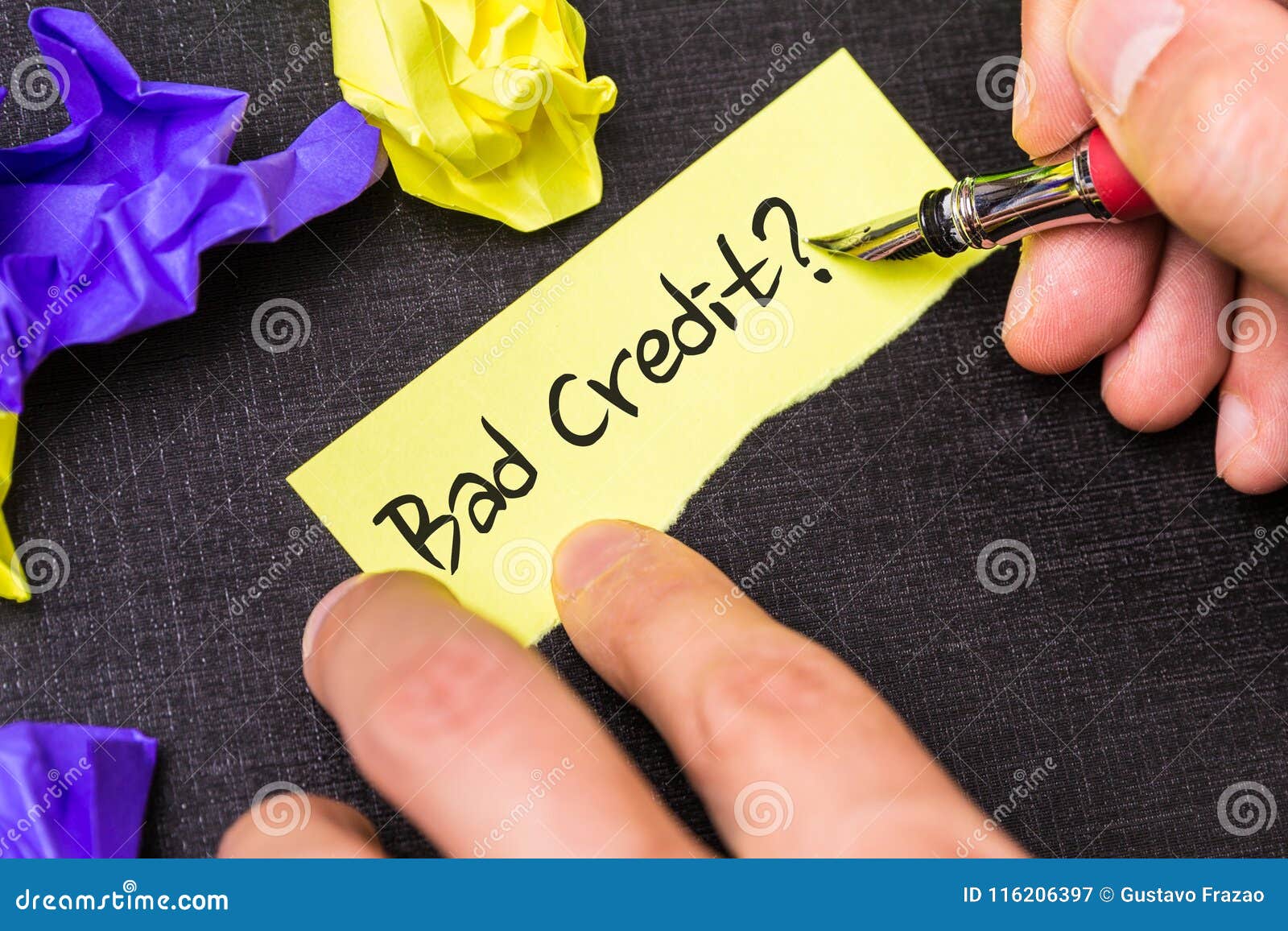 Bad Credit? on a Conceptual Image Stock Image - Image of financing ...