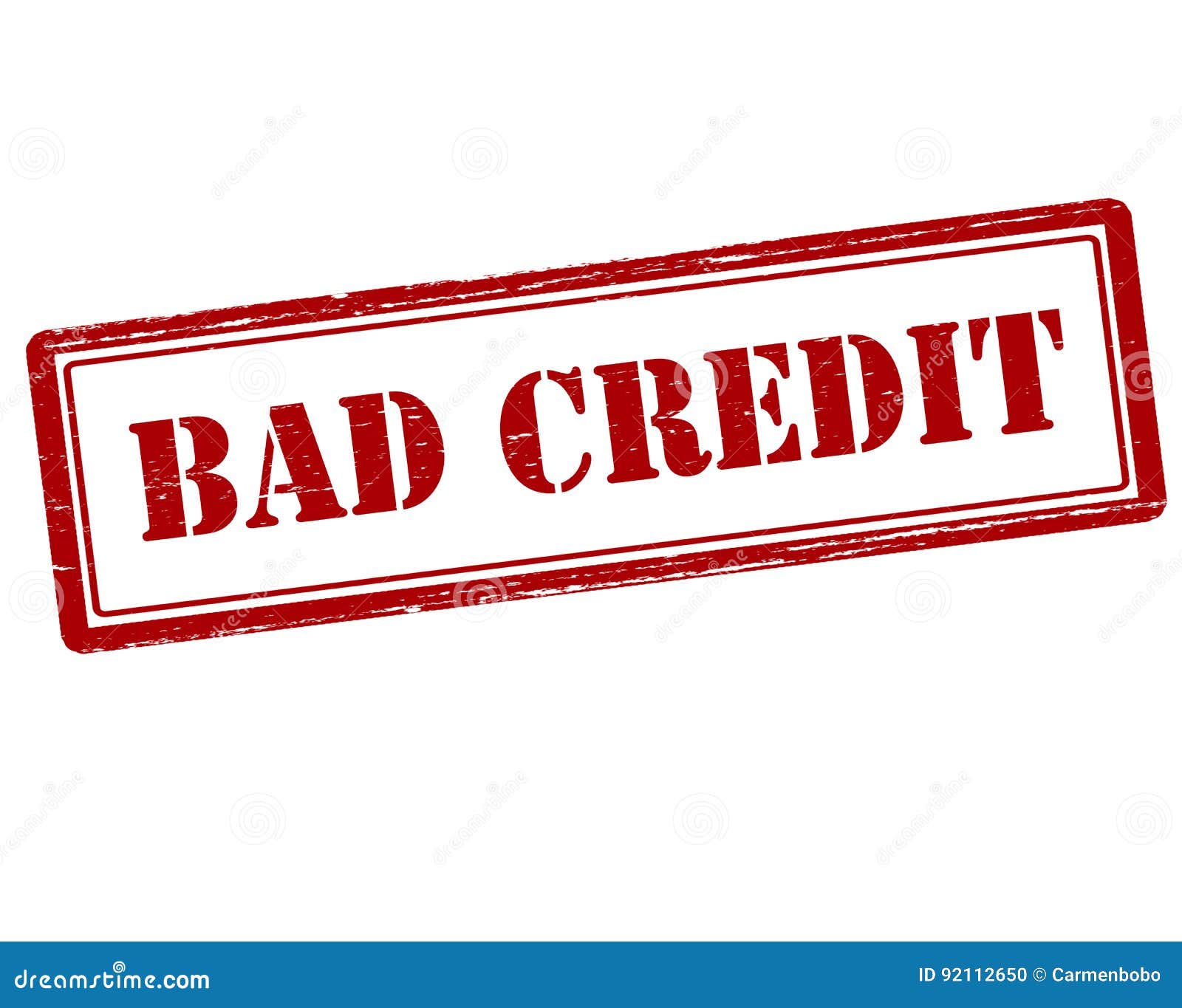 Bad credit stock illustration. Illustration of sign, rubber - 92112650