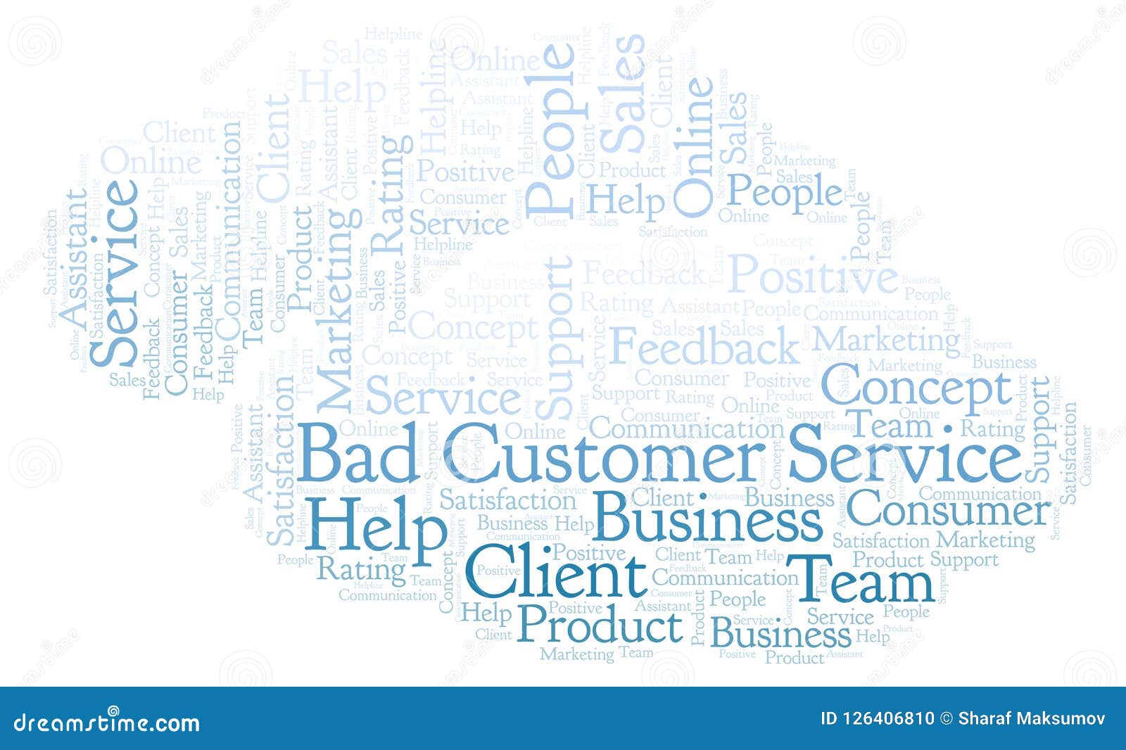Bad Customer Service Word Cloud. Stock Illustration - Illustration of ...