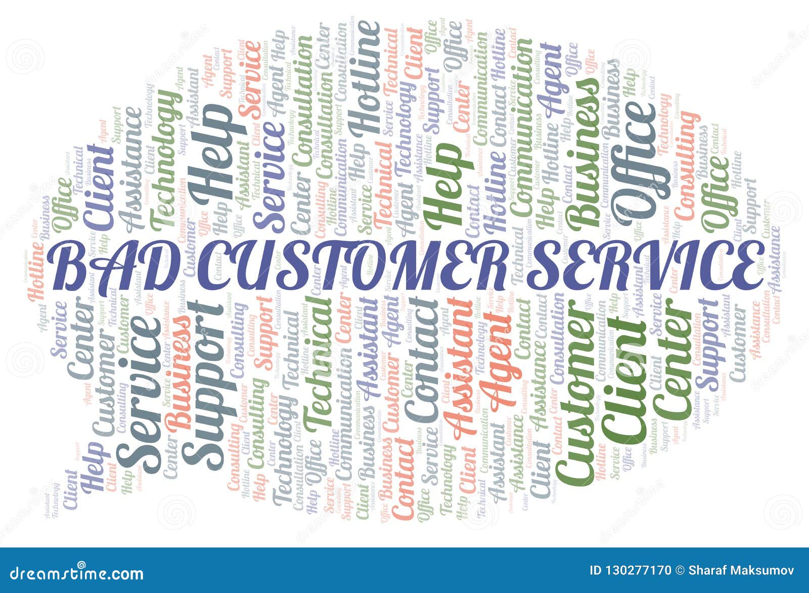 Bad Customer Service Word Cloud. Stock Illustration - Illustration of ...
