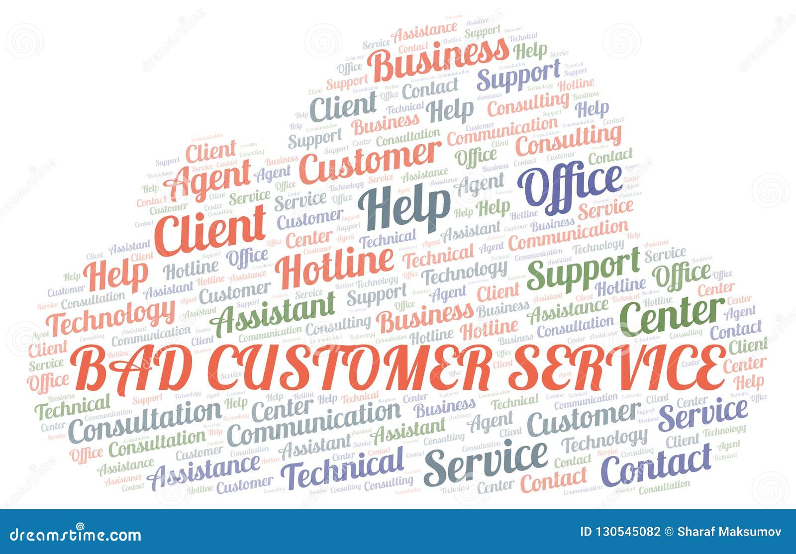 Bad Customer Service Word Cloud. Stock Illustration - Illustration of ...
