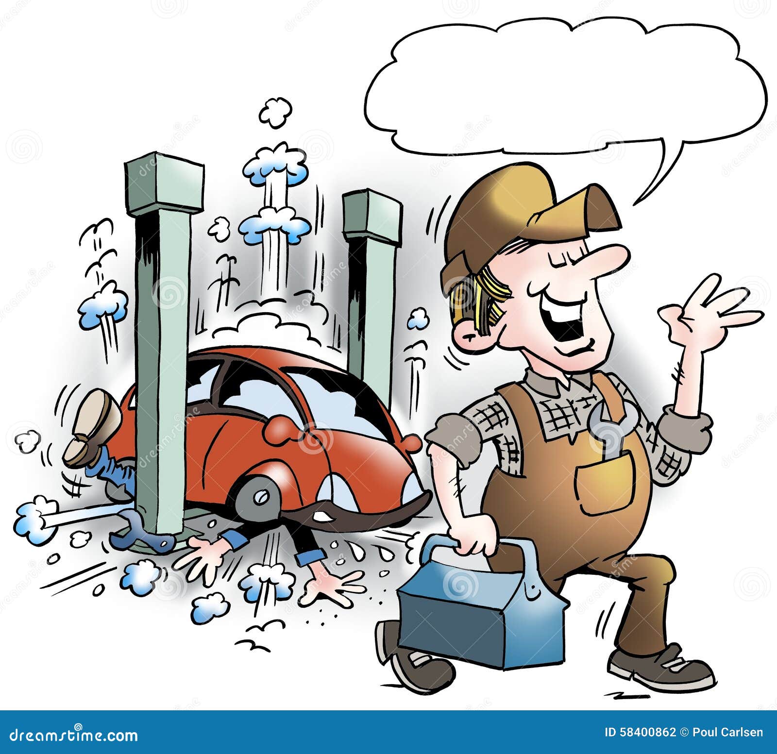 A Bad Dangerous Lift Collapse Stock Illustration - Illustration of ...