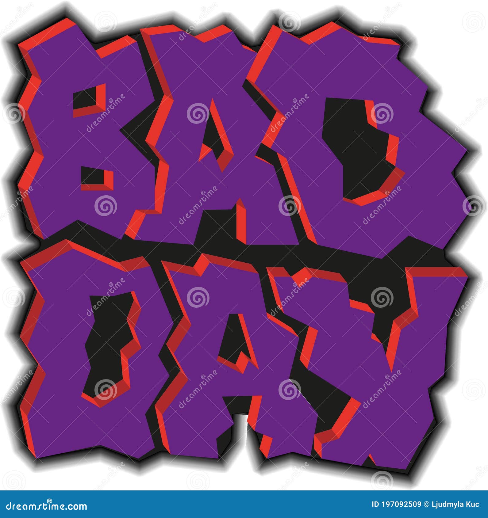 Bad day vector lettering stock vector. Illustration of quote - 197092509