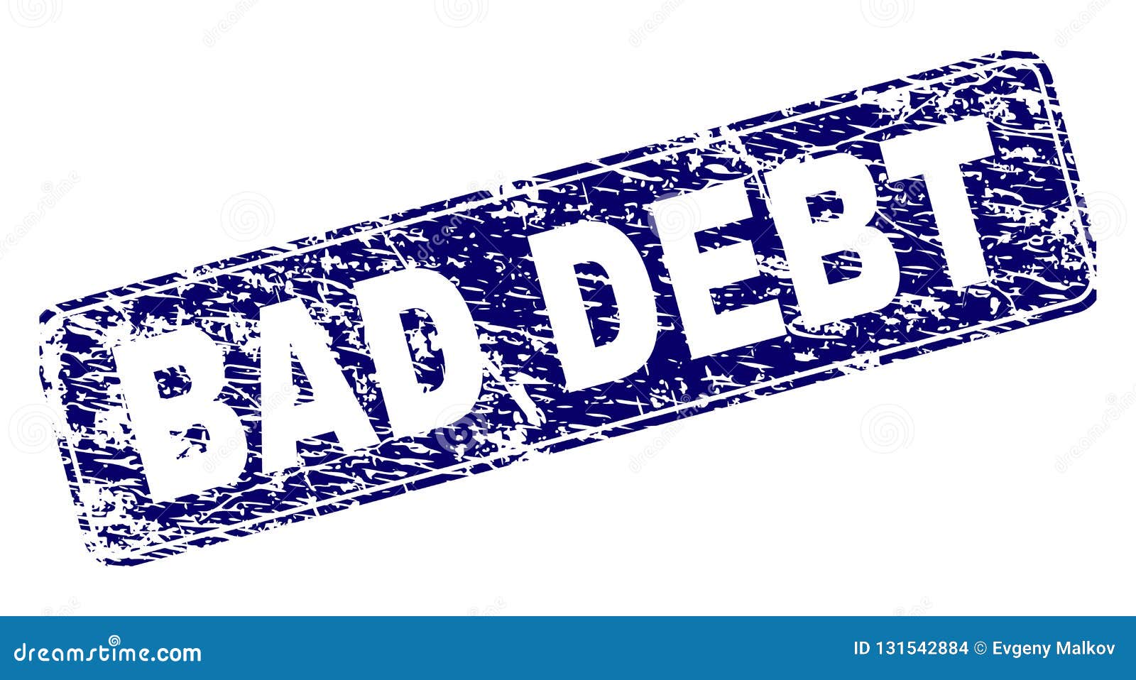 Grunge BAD DEBT Framed Rounded Rectangle Stamp Stock Vector ...