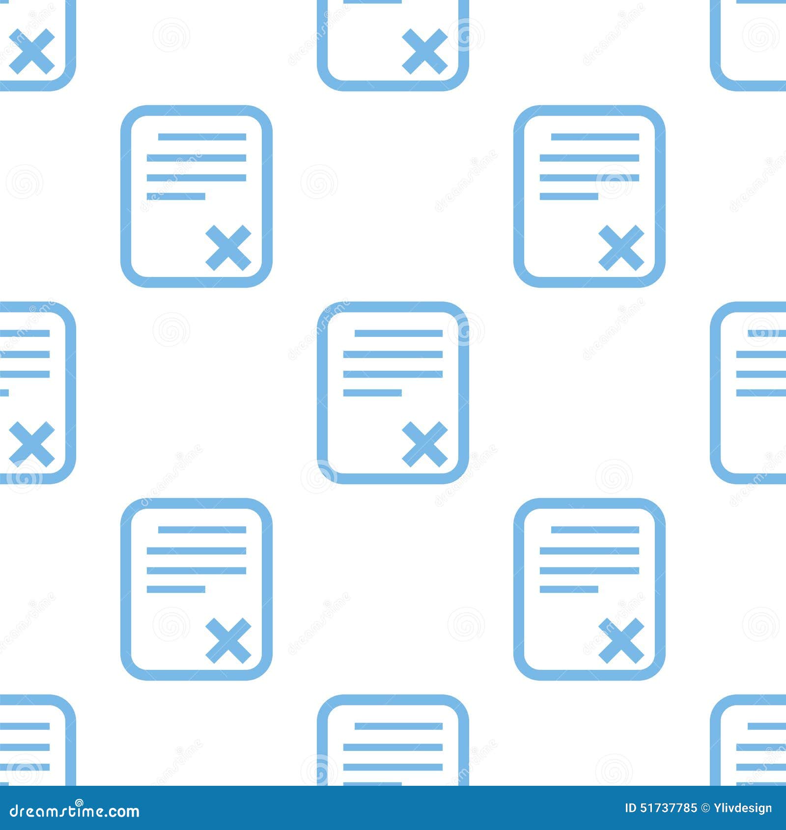 Bad Document Seamless Pattern Stock Vector - Illustration of menu ...